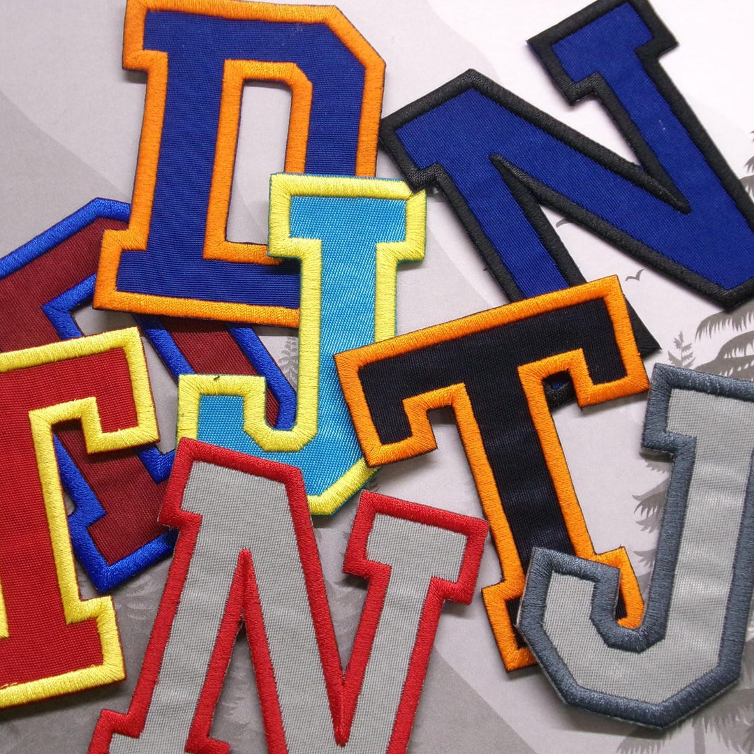 Iron on Varsity Letter Patch Embroidered Sew-on Applique for Jacket ...