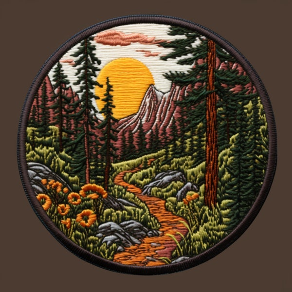 Embroidered Hiking Patch - Etsy
