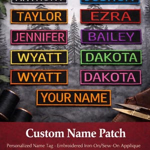 Custom Name Patch "your Name" Personalized Name Tag Embroidered Iron-on ...
