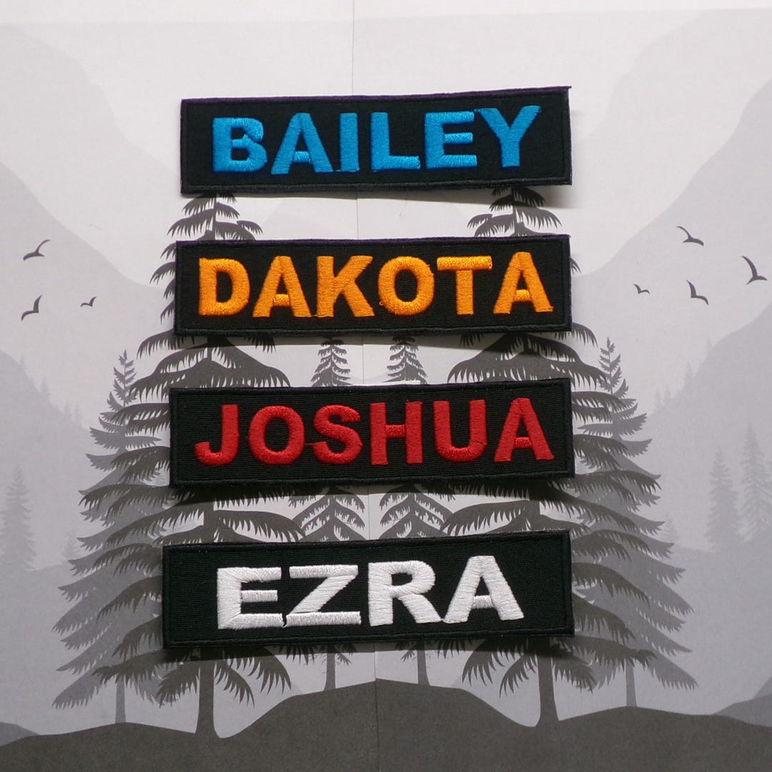 Custom Name Patch "your Name" Personalized Name Tag Embroidered Iron-on ...