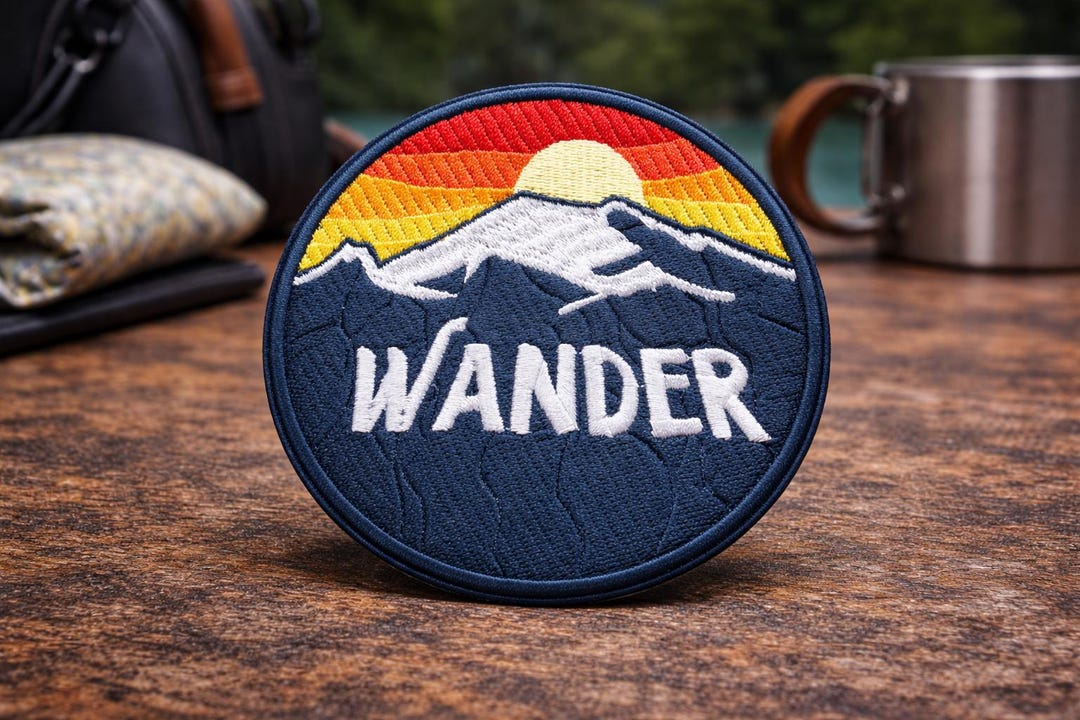 Wander Mountain Patch/iron-on Patch/hiking & Camping Gift/nature Badge ...