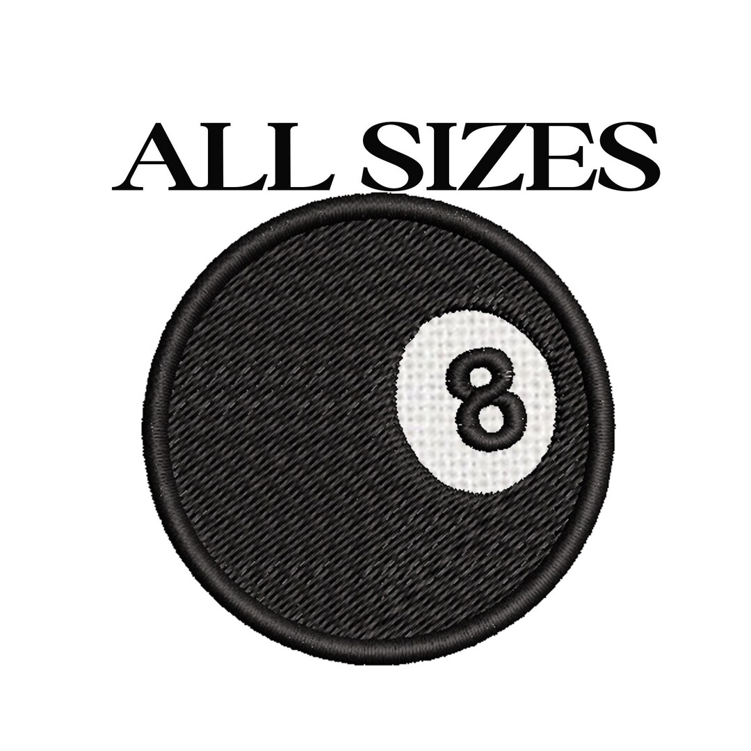 Billiards 8-ball Patch Embroidered DIY Iron-on/sew-on Applique Badge ...