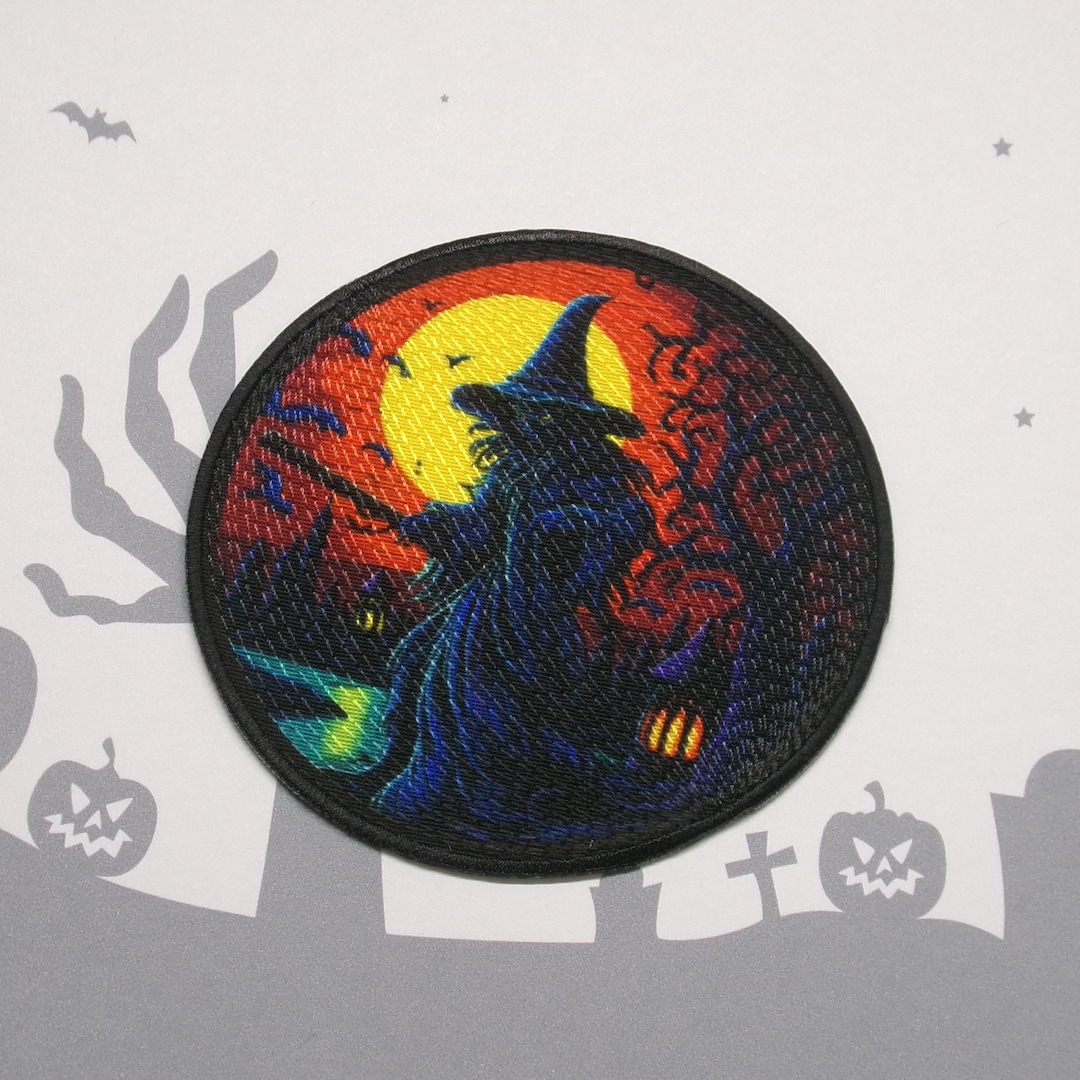 Scary Witch Patch Embroidered DIY Iron-on/sew-on Applique Badge Backpack Vest Jacket Jeans ...