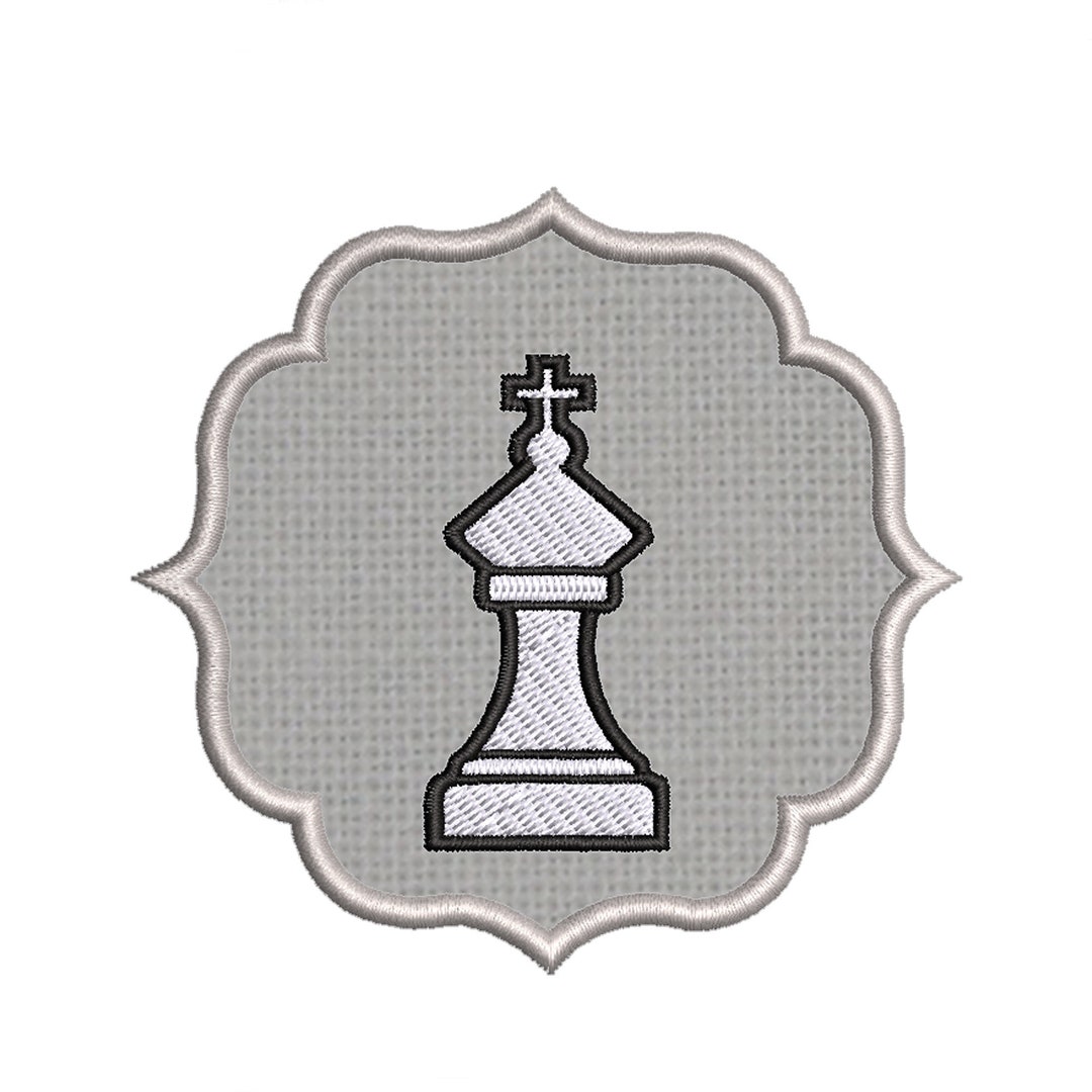 White King Chess Piece Patch Embroidered DIY Iron-on/sew-on - Etsy
