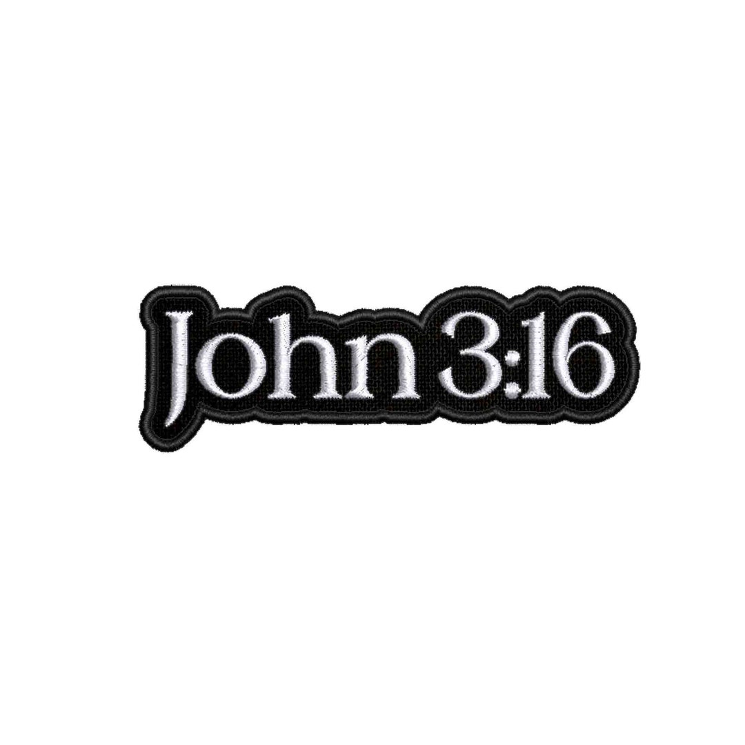 John 3:16 Patch Embroidery Iron-on/sew-on Custom Applique Clothing Vest Religious Love God Bible ...