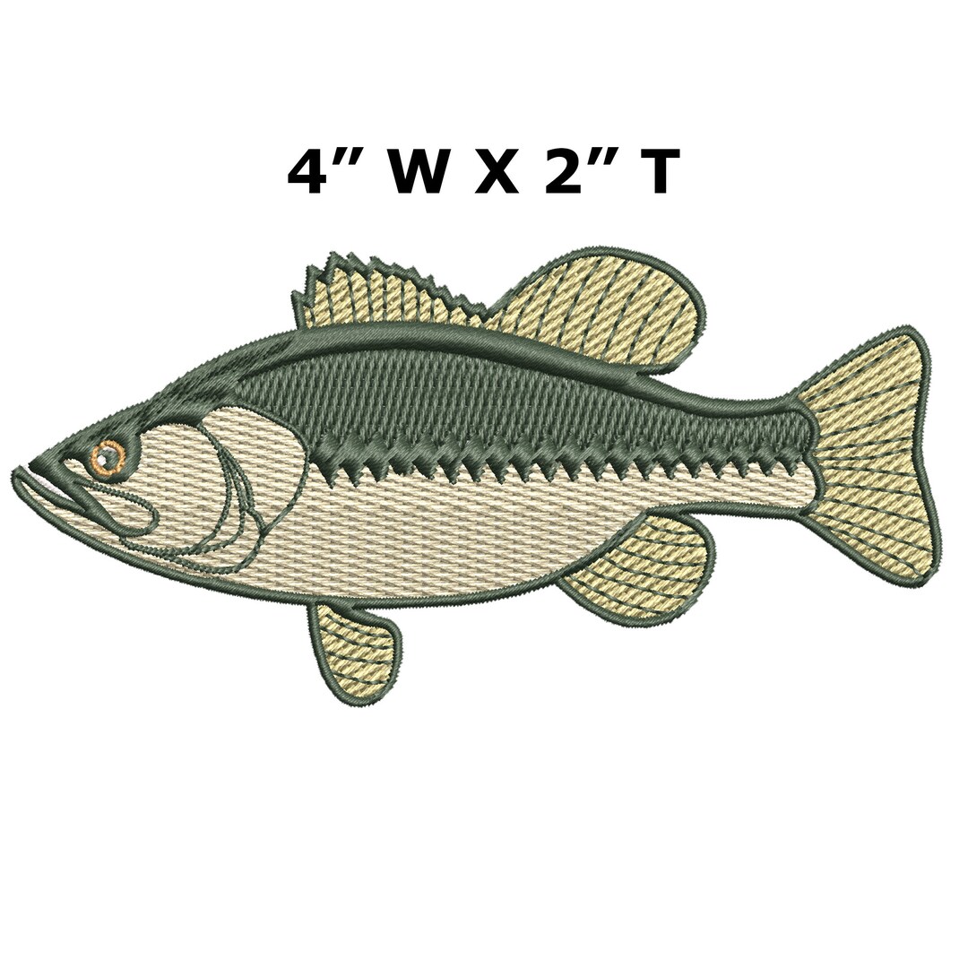 Largemouth Bass Embroidered Patch Iron-on/sew-on Custom - Etsy