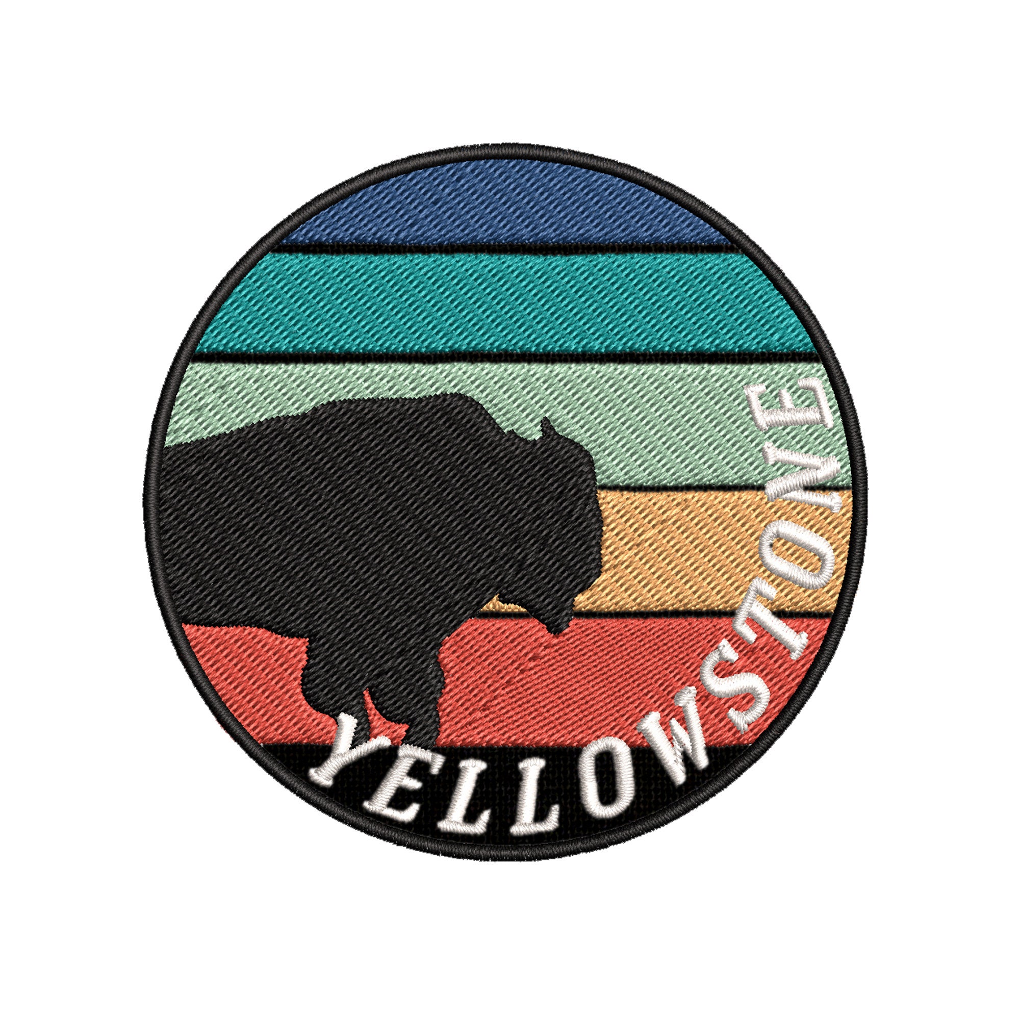 Yellowstone National Park Buffalo Patch Embroidered DIY - Etsy