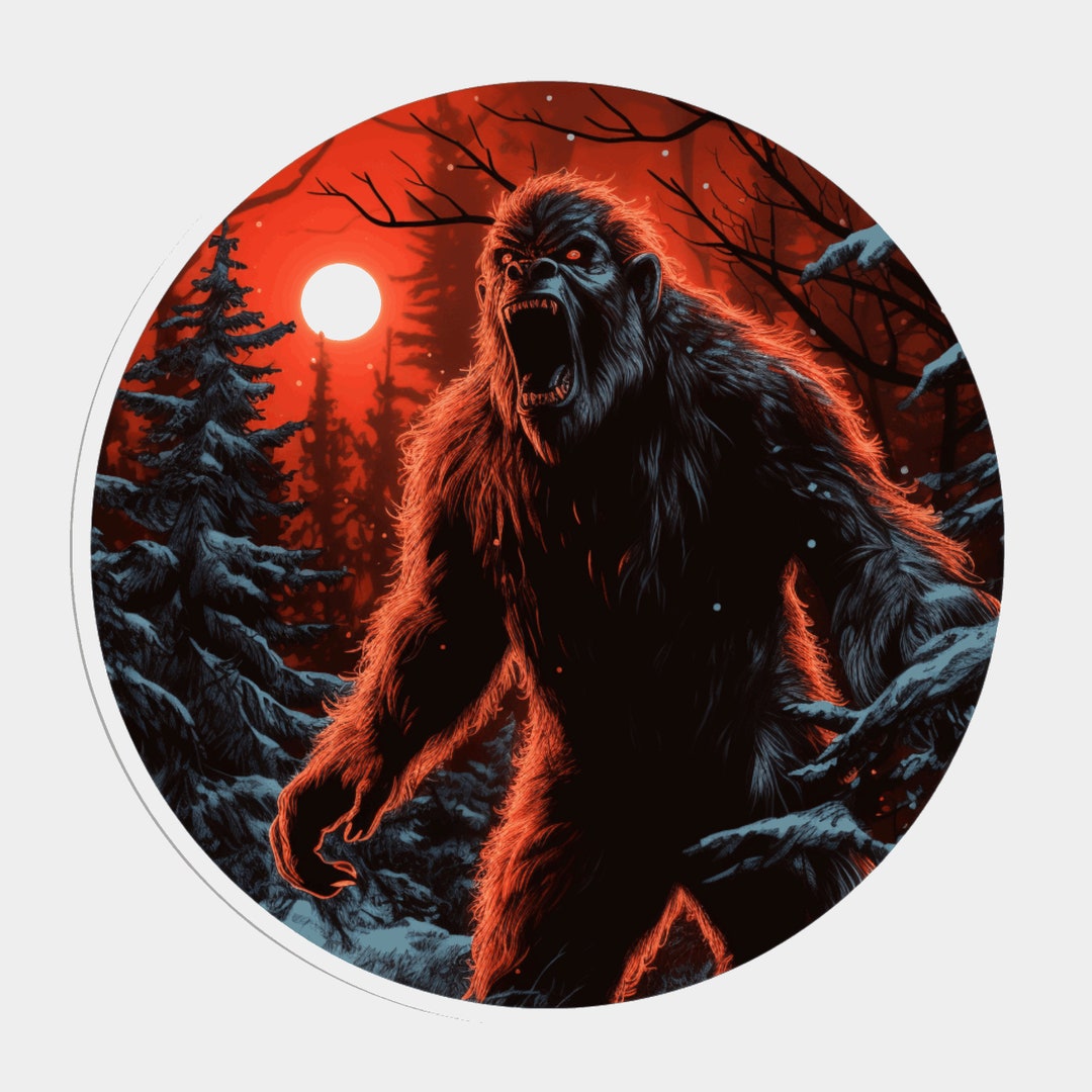 Roaring Sasquatch in the Forest Decal Bigfoot Vinyl Stickers - Etsy