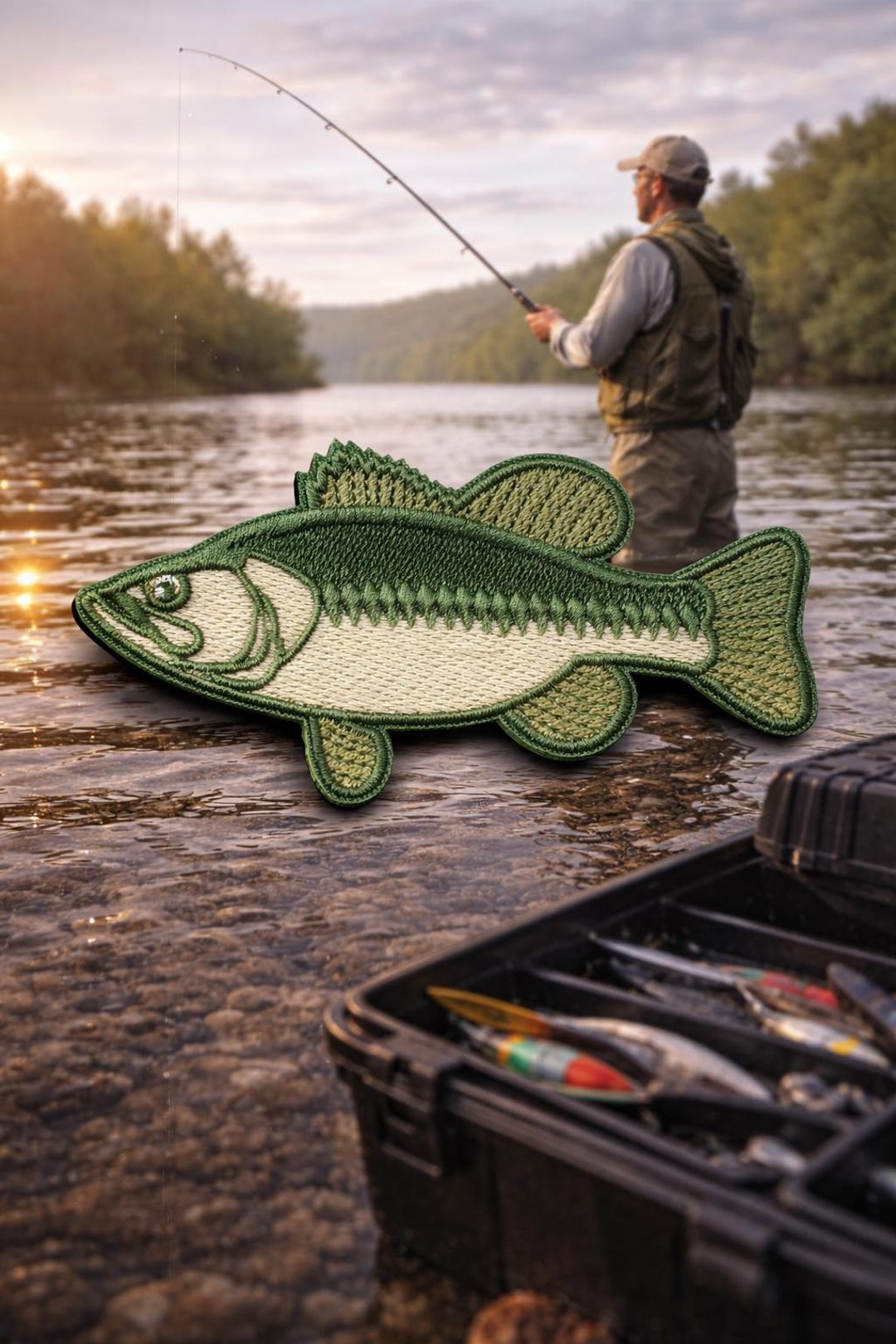 Largemouth Bass Patch/iron-on Patch/fishing Trip, Sports Angler, Fish ...