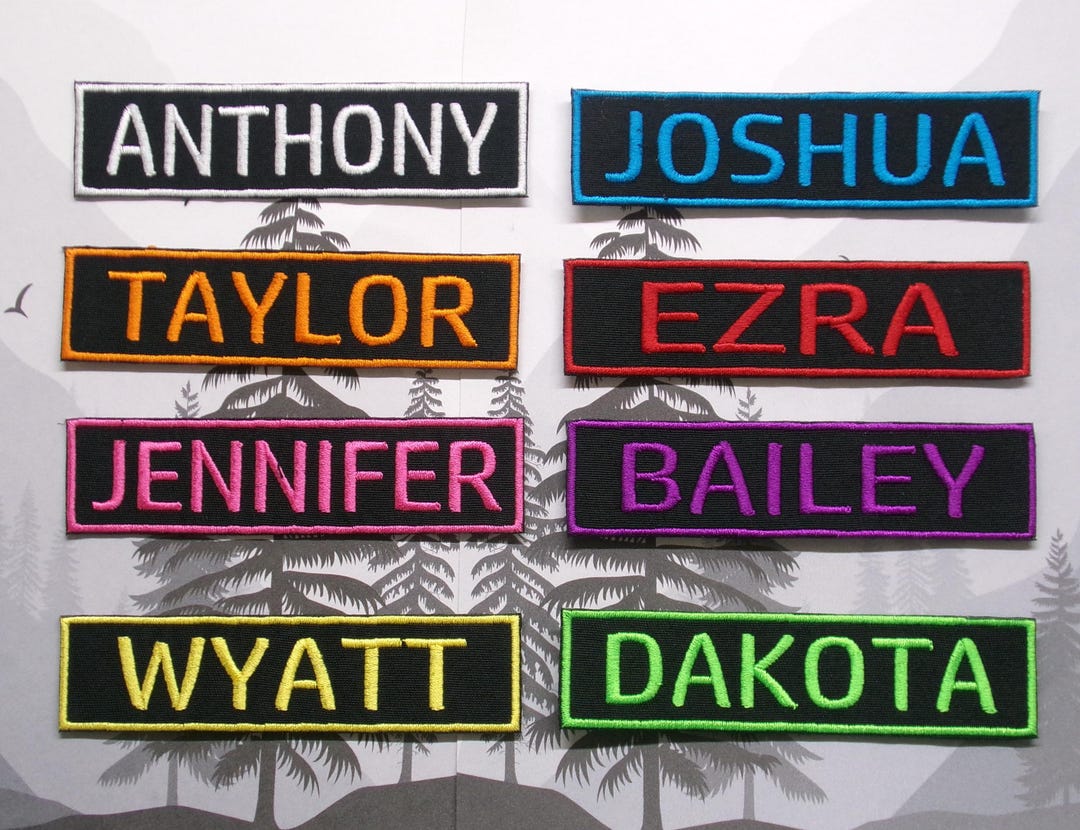 Custom Name Patch "your Name" Personalized Name Tag Embroidered Iron-on ...