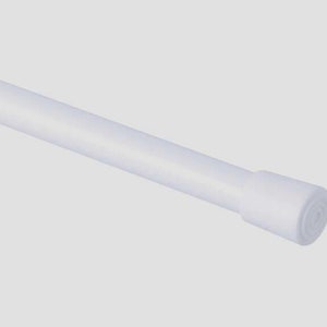 White Telescopic Spring Loaded Extendable Tension Rod for Net Curtains ...