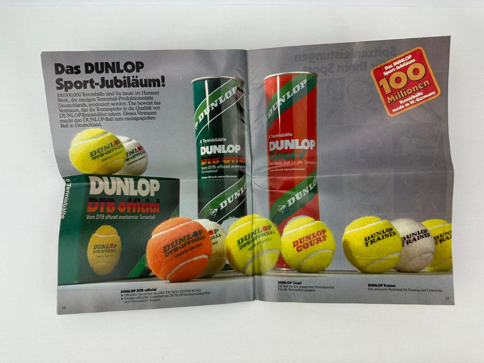 Vintage Dunlop DTB Official Tennis Balls Set – Made in Germany – 1980s ...