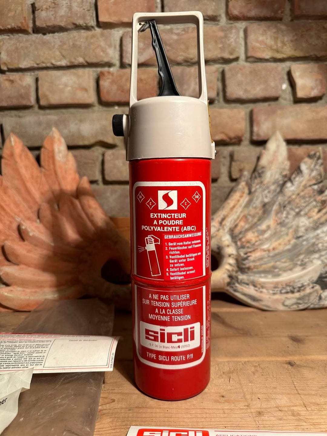 Vintage Sicli P11 Fire Extinguisher – 1970s Car Accessory – Retro ...