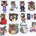 College Dropout Bear Assorted Stickers, Waterproof American Hip Hop ...