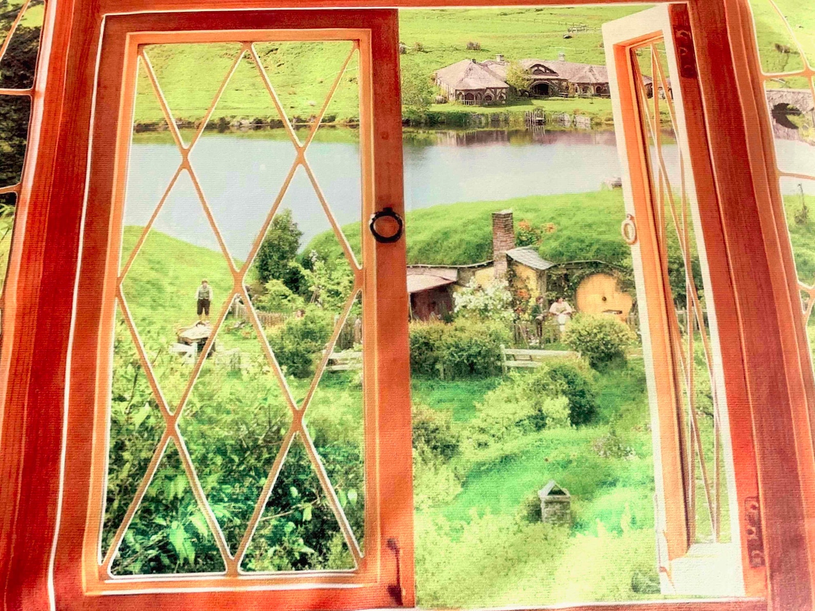 Hobbit Hole Window Large Banner 40x40, the Lord of the Rings Hobbits ...