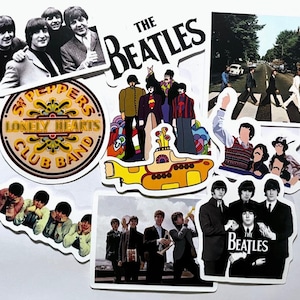 The Beatles Stickers, 12pcs/24pcs Waterproof 60s Classic Rock Band ...