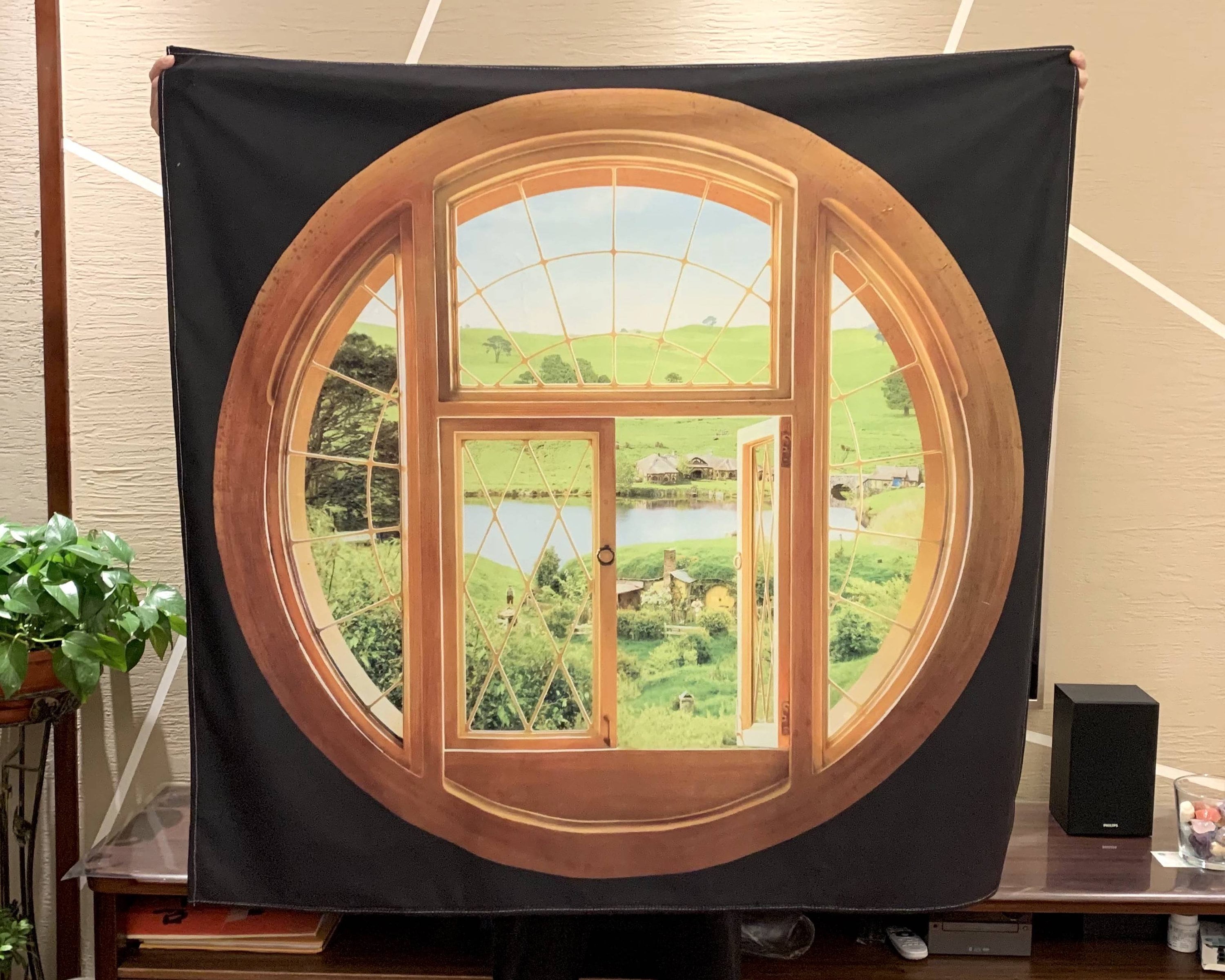 Hobbit Hole Window Large Banner 40x40 The Lord of | Etsy