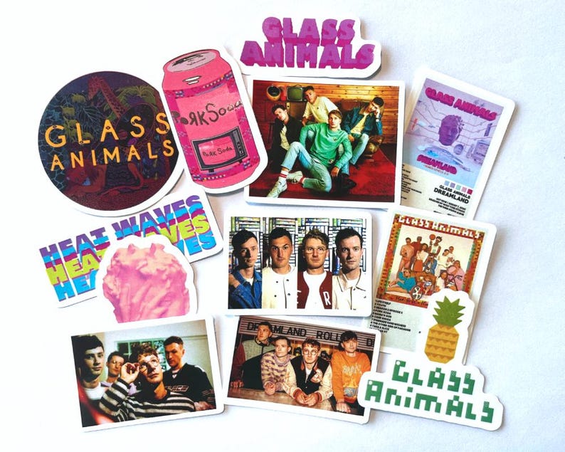 Glass Animals Stickers, 12pcs/24pcs Waterproof English Indie Rock Band ...