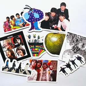 The Beatles Stickers, 12pcs/24pcs Waterproof 60s Classic Rock Band ...