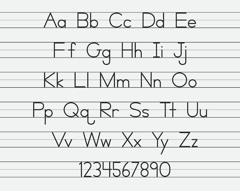 Fit to Print: a Dotted Font With Line Guides for Teaching Handwriting ...