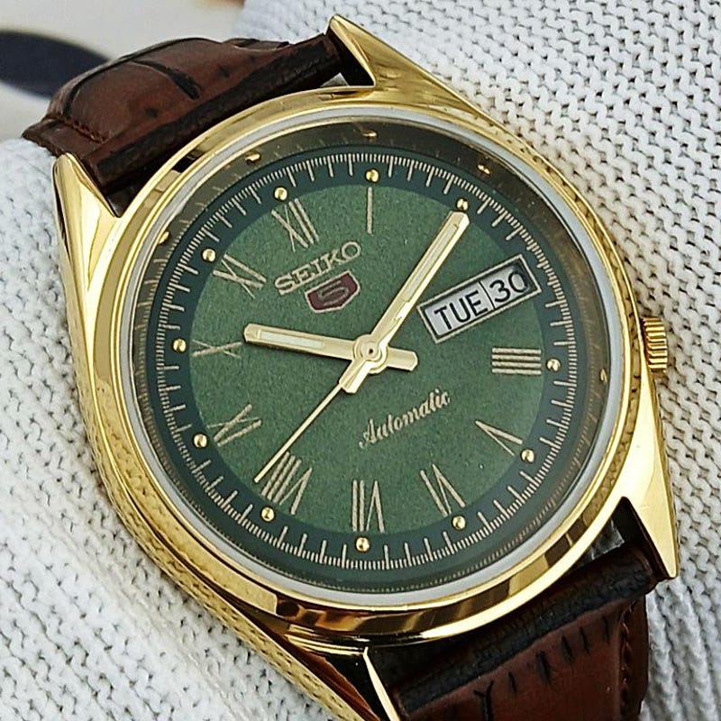 Seiko 5 Watch Black - Etsy