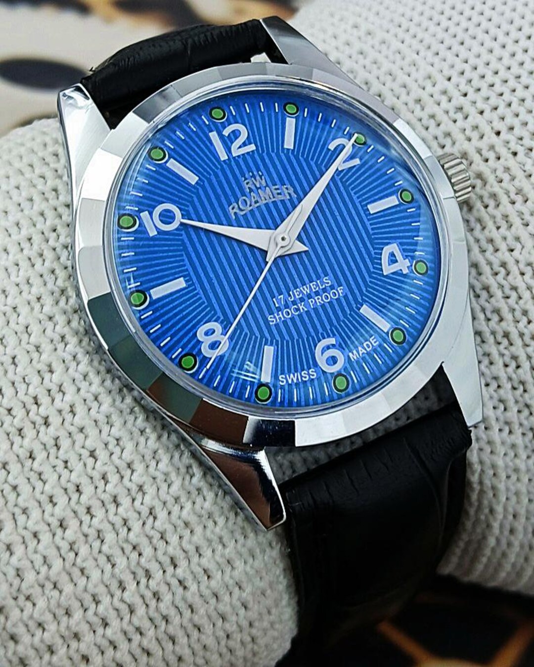 Vintage Roamer Swiss Made Hand-winding Mechanical Men’s Watch | Blue ...