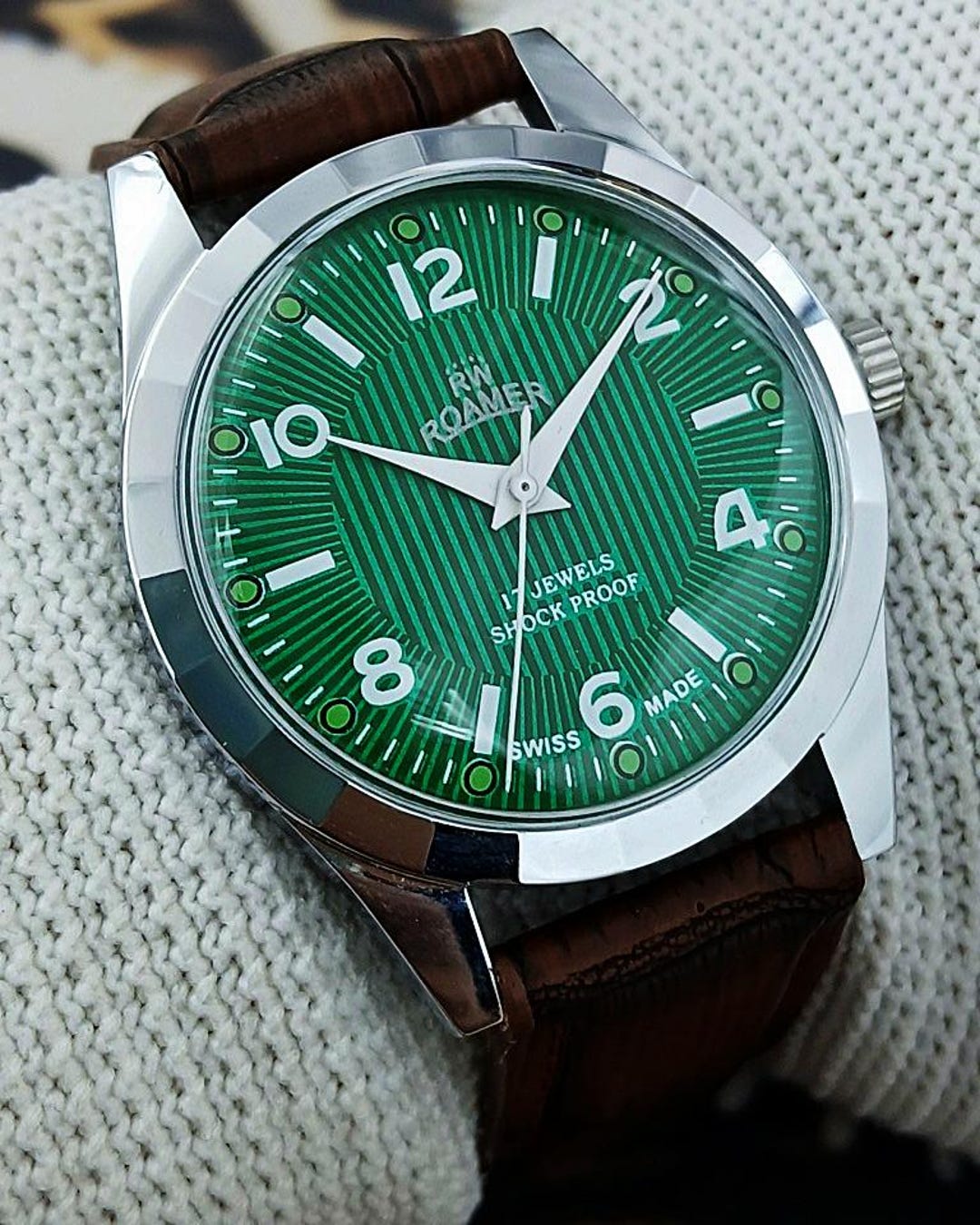Vintage Roamer Swiss Made Hand-winding Mechanical Men’s Watch | Green ...