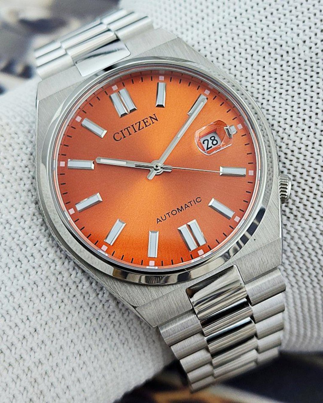 Citizen Tsuyosa NJ0151-88Z Automatic Watch – 40mm Orange Dial ...