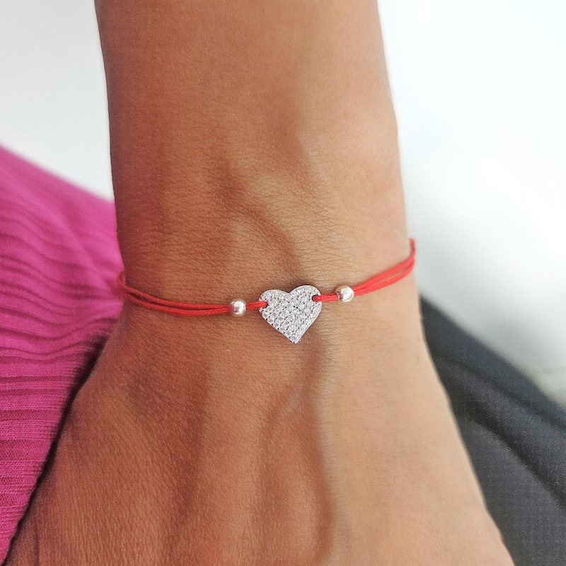 Red Heart Bracelet - Etsy