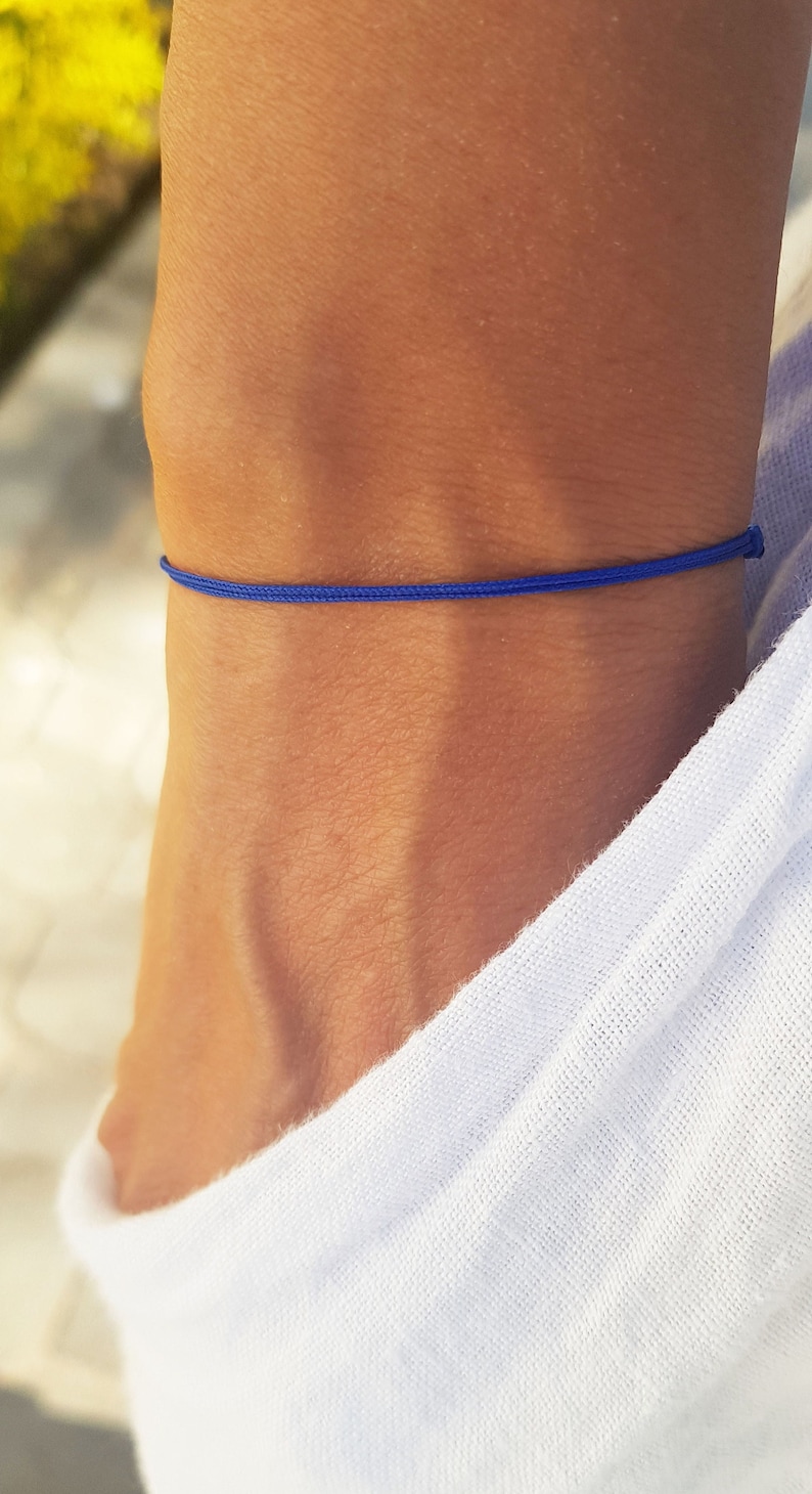 Navy Blue String Surfer Bracelet for Men Blue Thread Bracelet - Etsy
