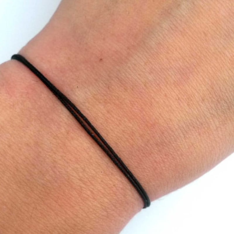 Men Black Bracelet Thread - Etsy