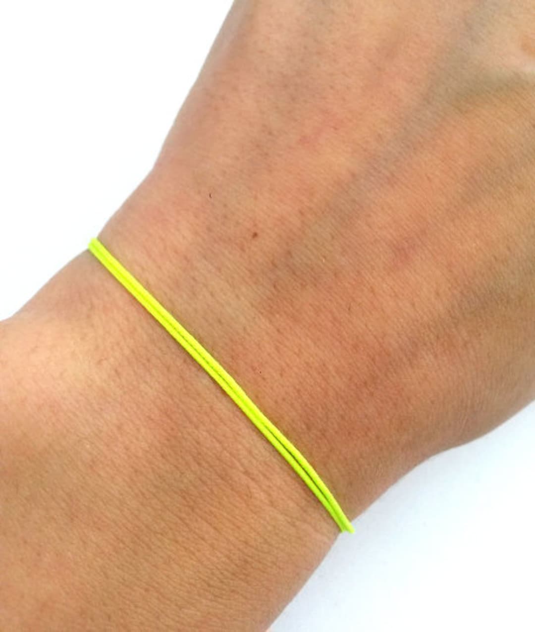 Men Neon Yellow String Surfer Bracelet Men Bracelet Neon Yellow Thread ...