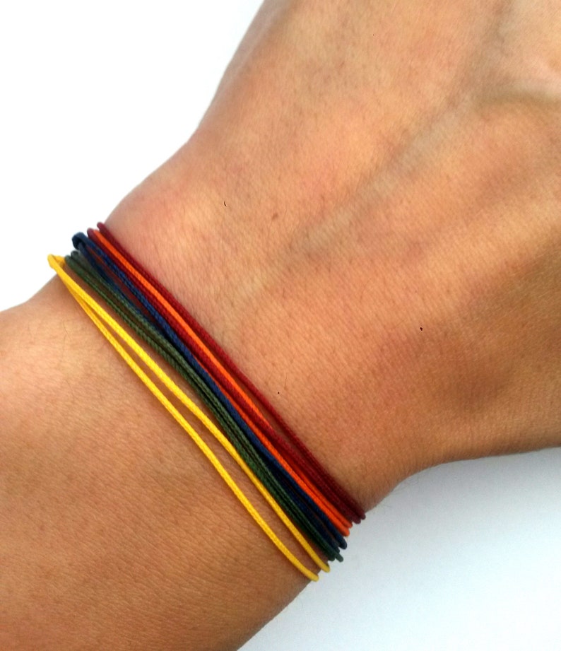 Men Burgundy String Surfer Bracelet Burgundy Thread Bracelet Kabbalah ...
