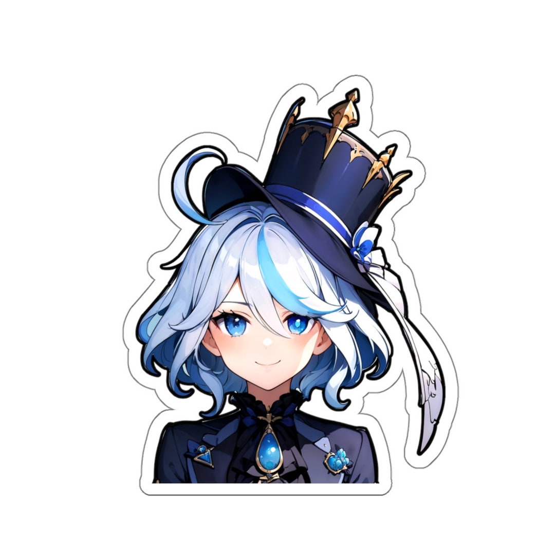 Furina Genshin Impact Sticker Cute Focalors Genshin Sticker Decals Die ...