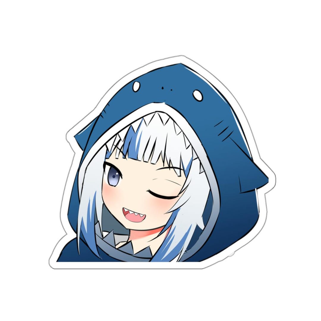 Gawr Gura Winked / Gawr Gura Sticker / Gura / Hololive English / Vtuber ...