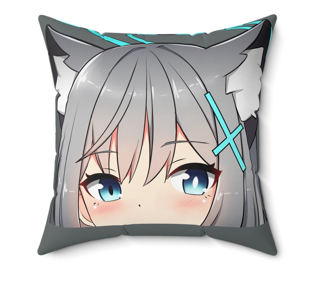 Blue Archive Shiroko Pillow Spun Polyester Square Pillow - Etsy