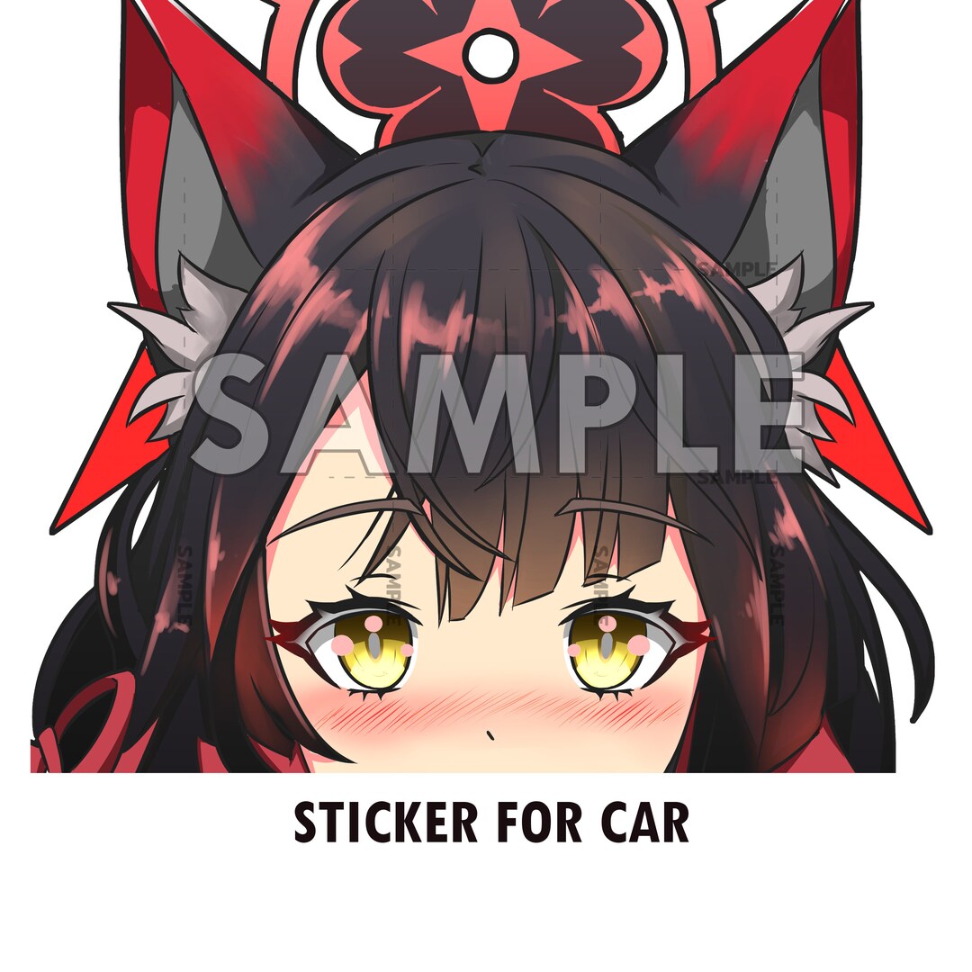 Wakamo Blue Archive Sticker for Car Peeker Blue Archive Kosaka Wakamo ...