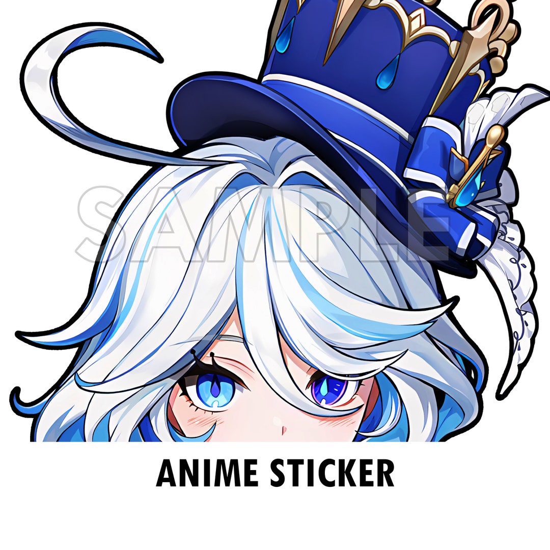 Furina Genshin Impact Peeker Sticker: Die-cut Vinyl Decal - Etsy