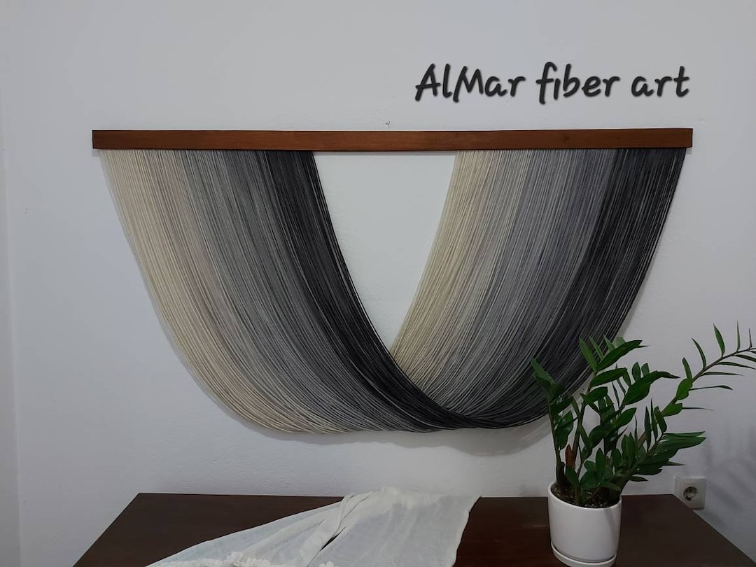 Large Dip Dyed Wall Hanging Decor Fiber Art Bohemian Decor Boho ...
