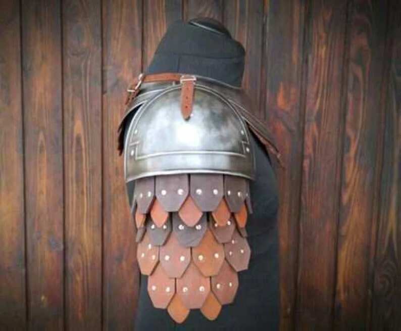 Medieval Knight Shoulder Armor Pair of Pauldrons & Gorget Sca - Etsy