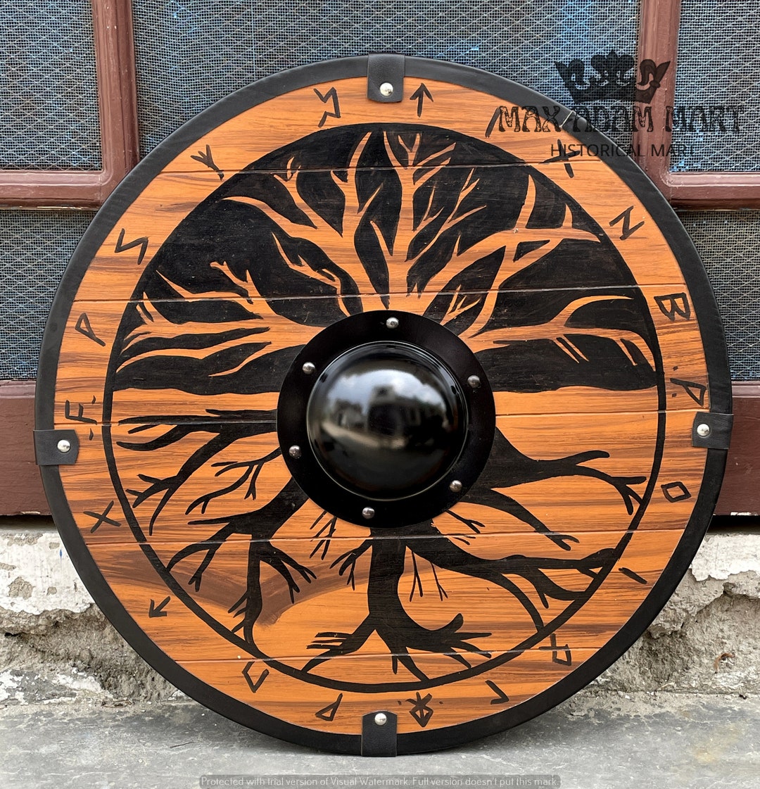 Medieval Wooden Tree Viking Shield Handmade Viking Shield - Etsy