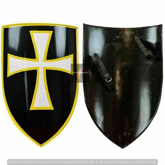 Medieval Knight Templar Crusader Shield Templar Cross Battle | Etsy UK