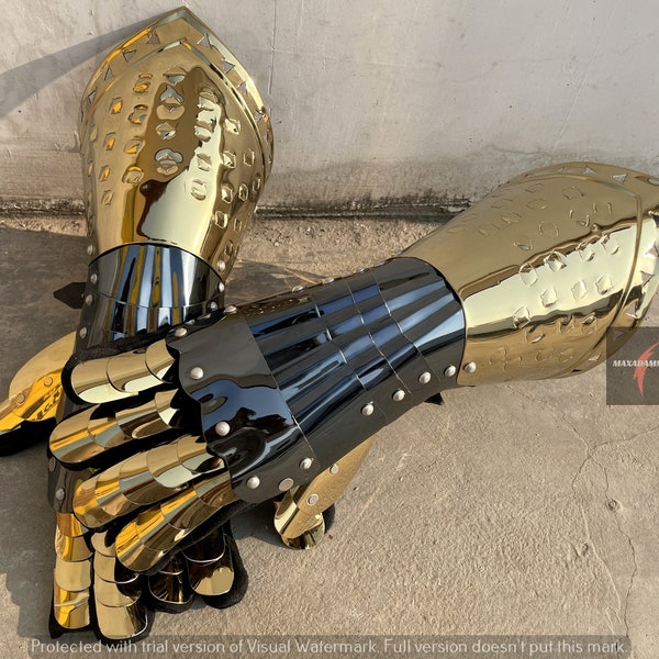 Gold Gauntlets - Etsy