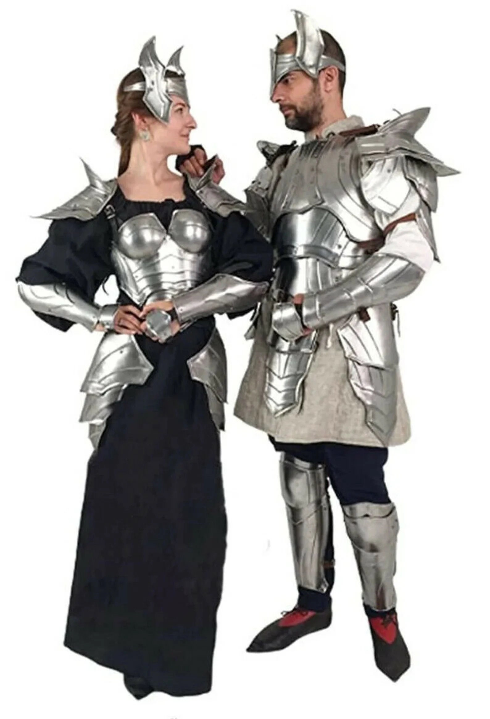 King Queen Armor Medieval Full Armor Couple Costume Setlady - Etsy Canada