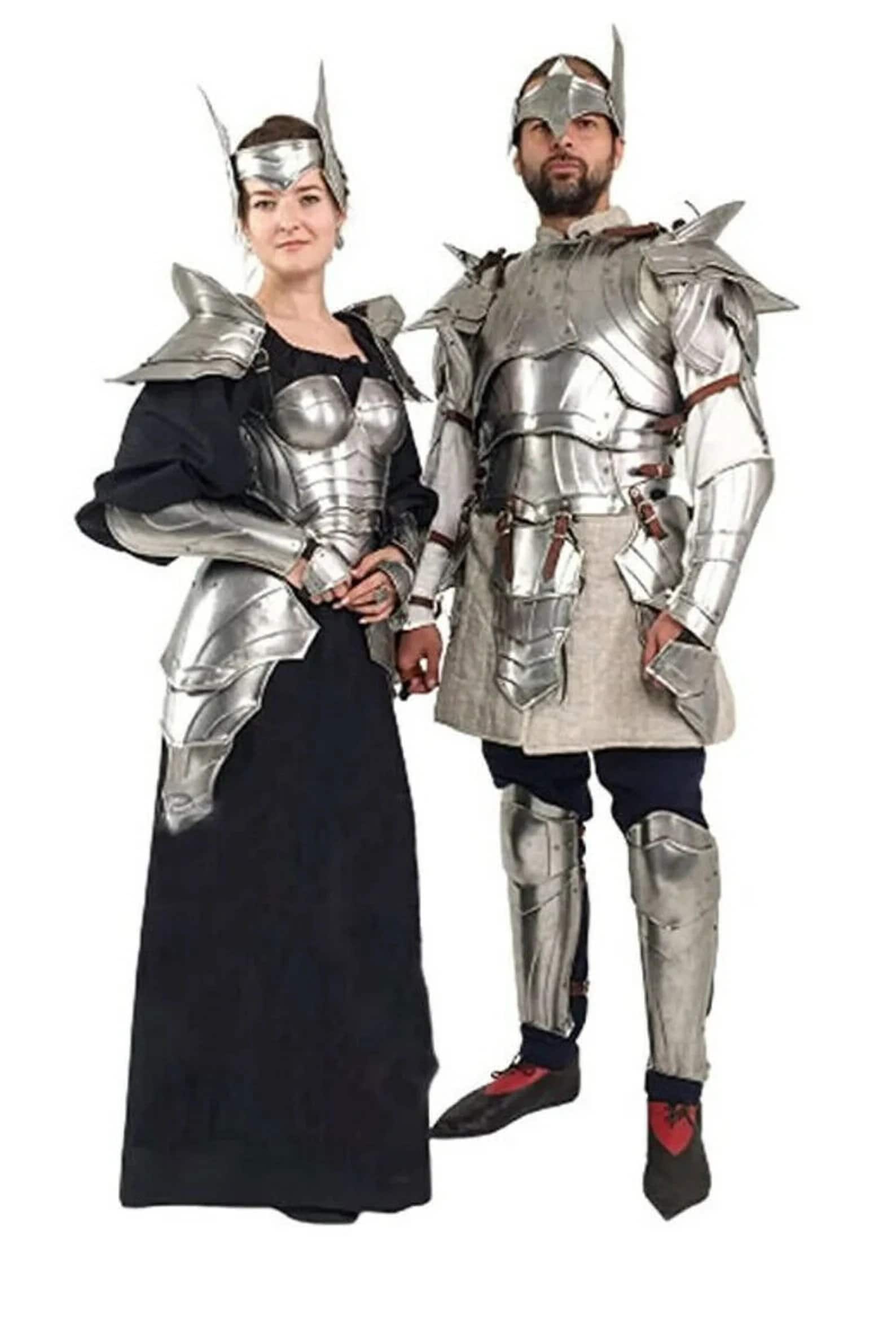 King Queen Armor Medieval Full Armor Couple Costume Setlady - Etsy Canada
