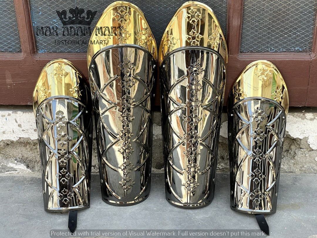 Medieval Greek Roman Centurion Leg Armor, Bracers Armor, Cosplay Armor ...