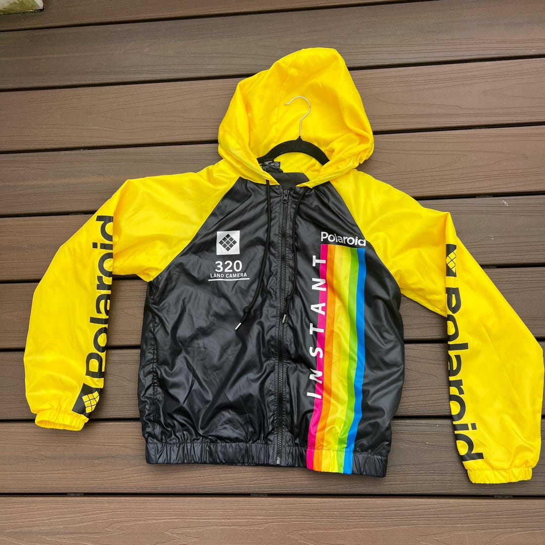 Polaroid Brand Windbreaker – Women's Medium Retro Colorful Jacket - Etsy