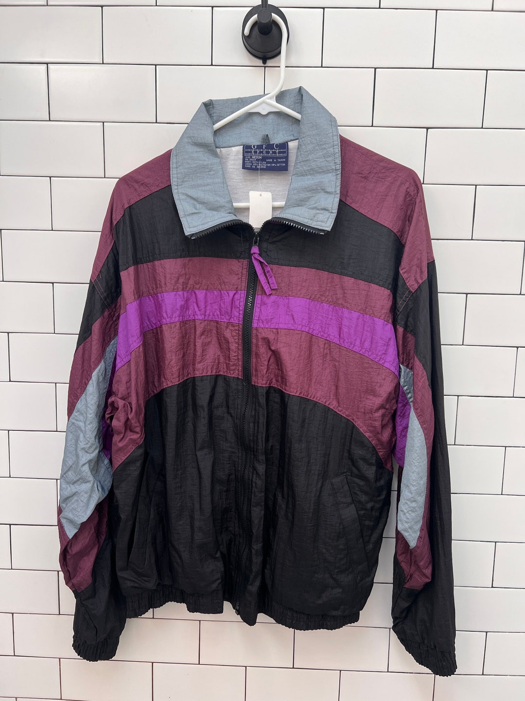 Vintage 90s GFC Sport Windbreaker – Men's Medium Retro Colorblock Jacket - Etsy