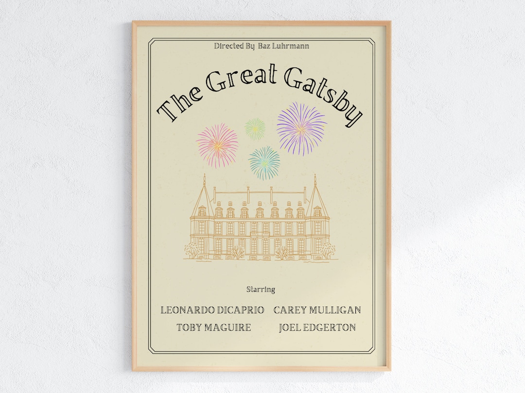 The Great Gatsby Movie Poster Download - Etsy