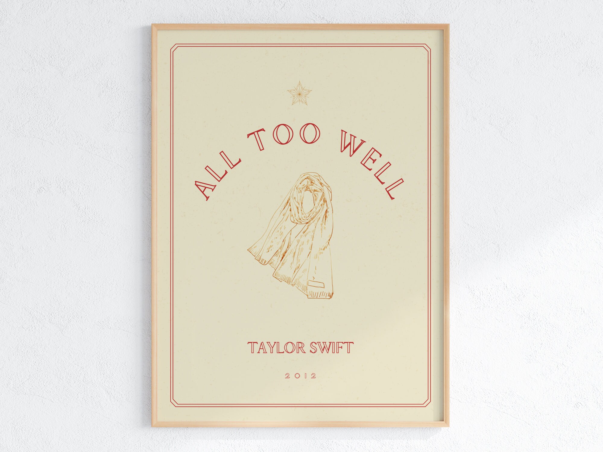 All Too Well by Taylor Swift Poster Download - Etsy UK